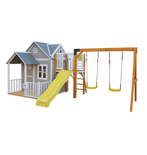 Jolly Shack Cubby with Swing Set by Kidzshack– Kids Toys Warehouse