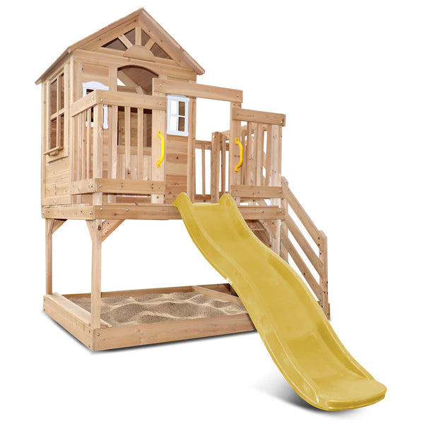 Lifespan Kids Silverton Cubby House with 1.8m Slide (Yellow)– Kids Toys ...