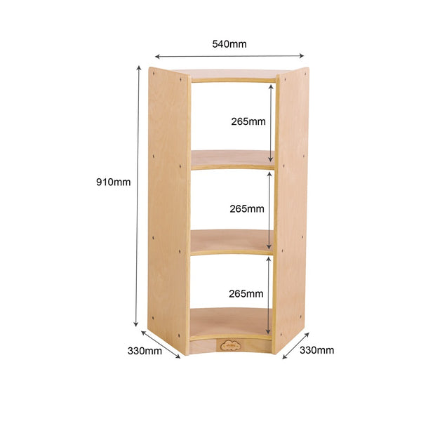 Jooyes Children Curved Shelf With Open Back - H91cm– Kids Toys Warehouse