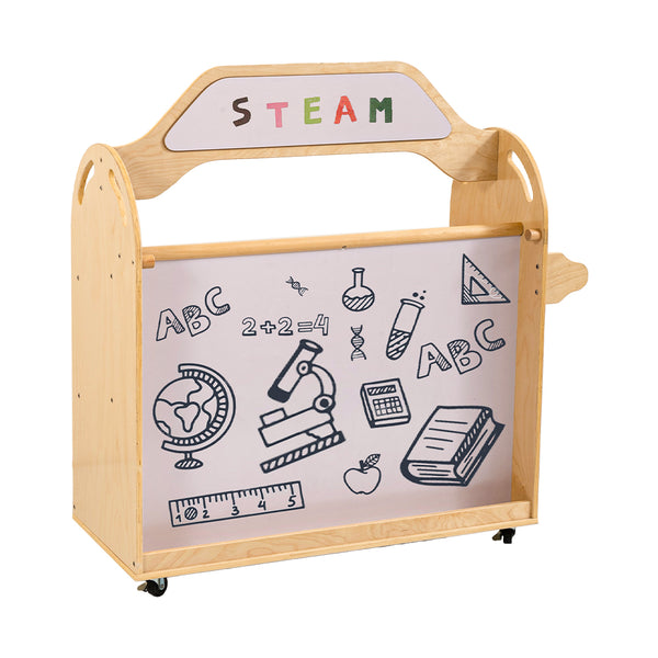 Jooyes STEAM Trolley 3-in-1 Mobile Shelf Cabinet With 9 Storage Boxes ...