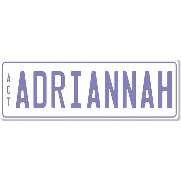 Personalised Kids Number Plates (Set of 2) White– Kids Toys Warehouse