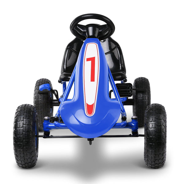 Rigo Kids Pedal Go Kart Ride On Toys Racing Car Adjustable Seat Blue ...